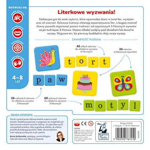 Gra edukacyjna „Litera do litery" dla dzieci 4-8 lat + Nauka układania wyrazów + Nazywanie ...